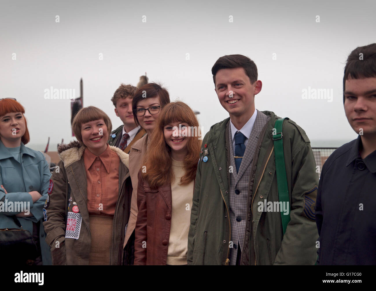 A group of young smartly dressed teenage mods in Brighton Stock Photo ...