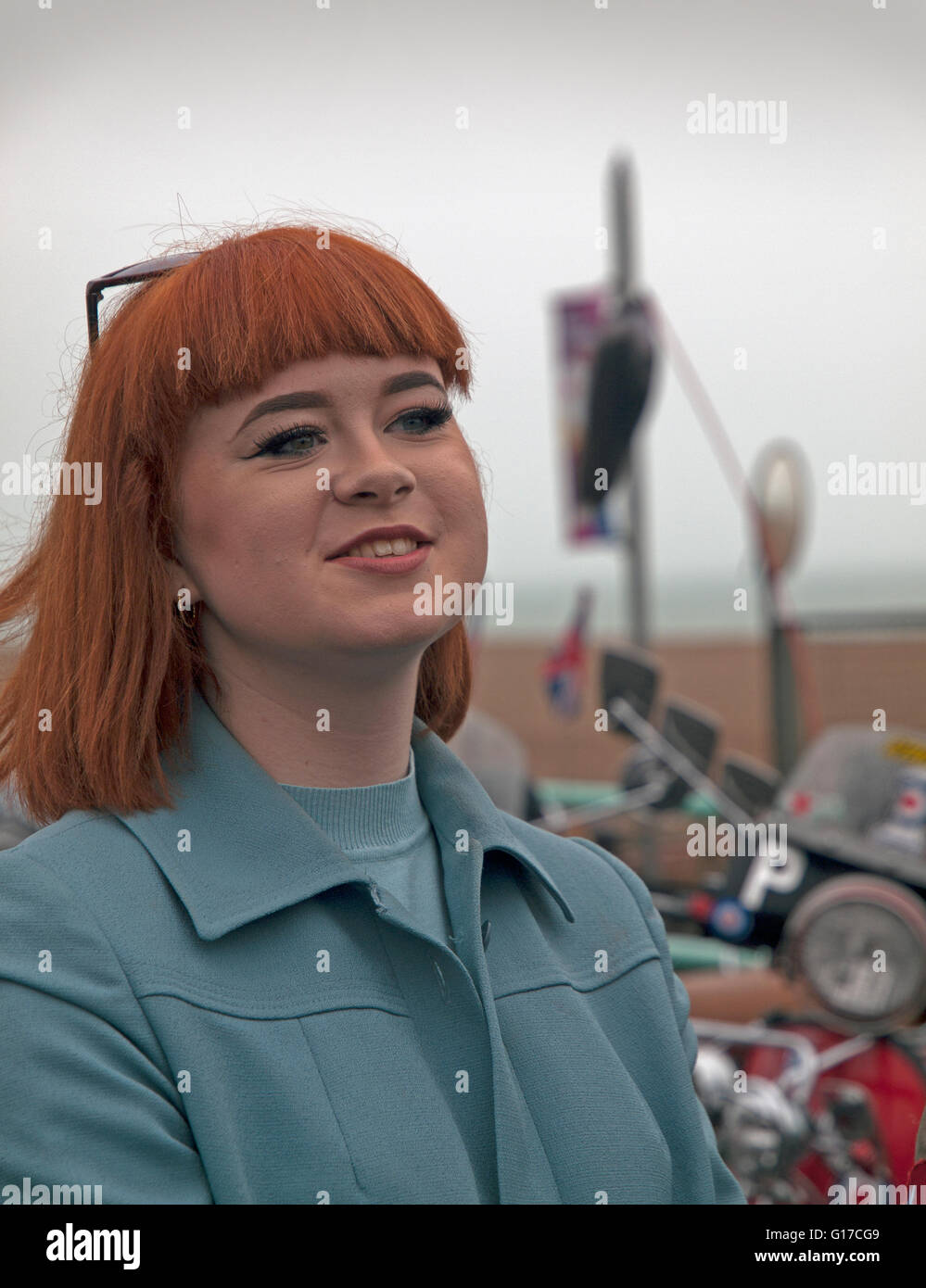 A teenage mod girl in Brighton Stock Photo - Alamy