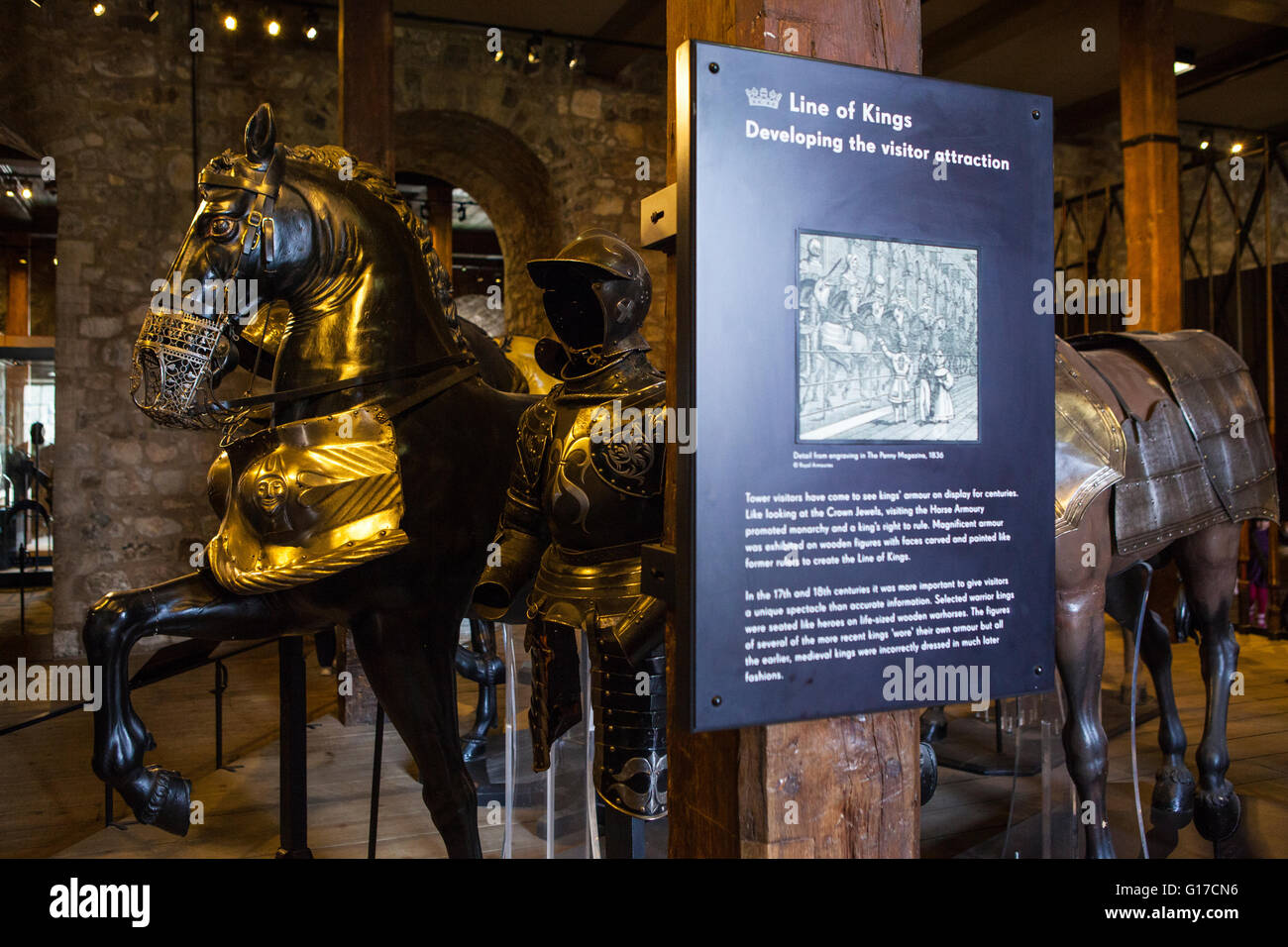 LONDON, UK - APRIL 10TH 2016: The Line of Kings tourist attraction in ...