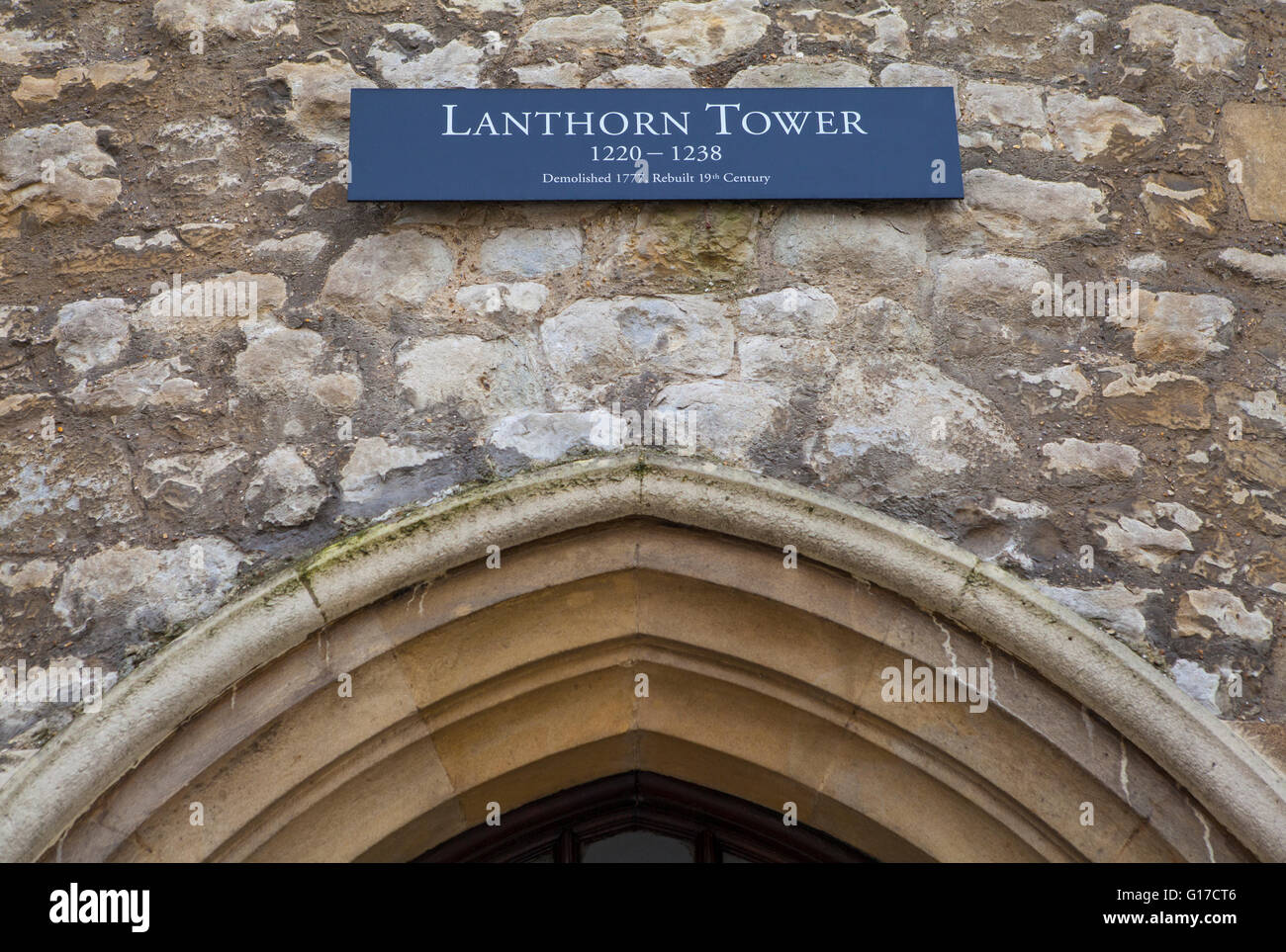 A view of the Lanthorn Tower at the Tower of London. A total of 21 ...