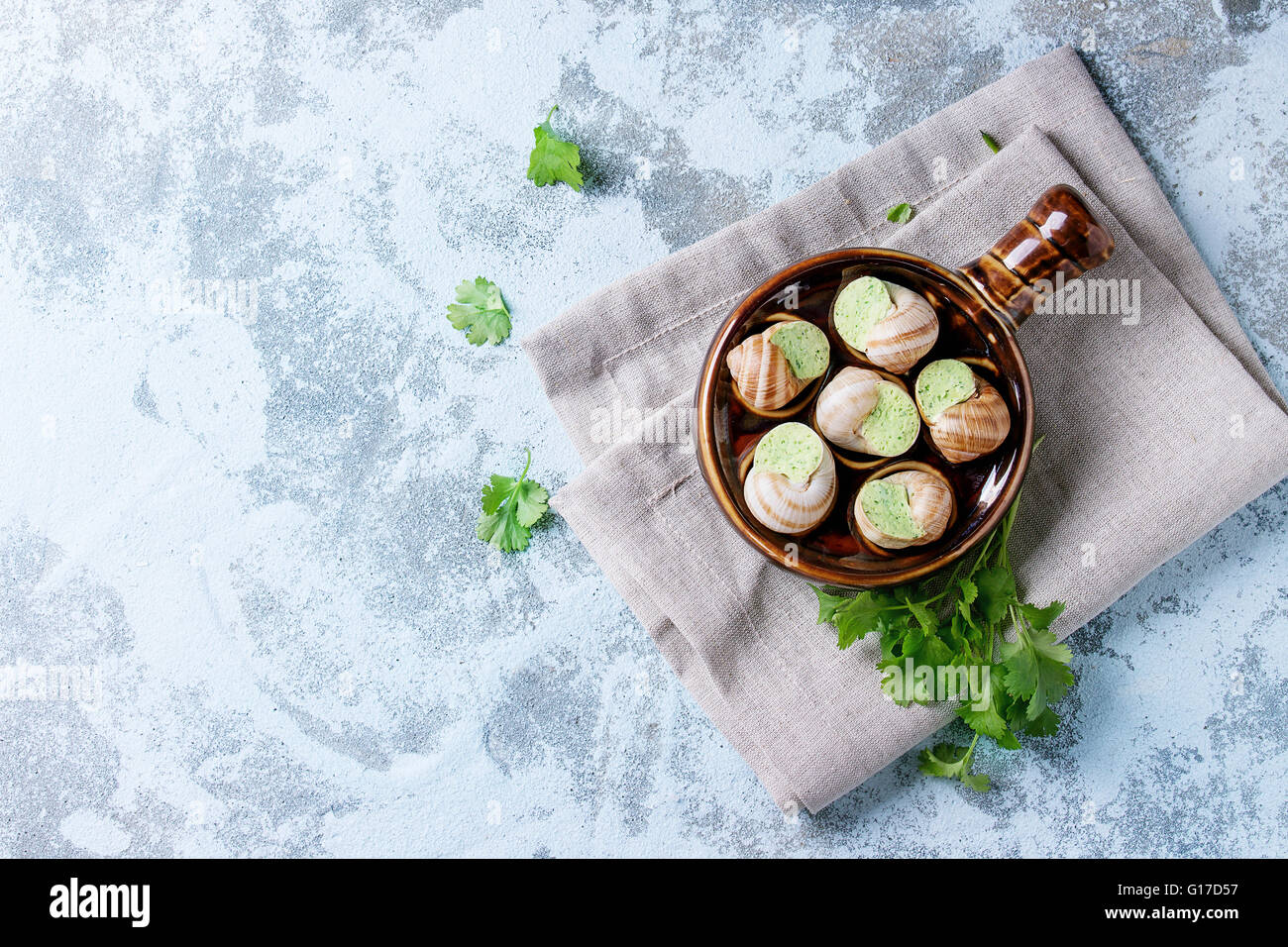 Uncooked Escargots de Bourgogne - Snails with herbs butter, gourmet ...
