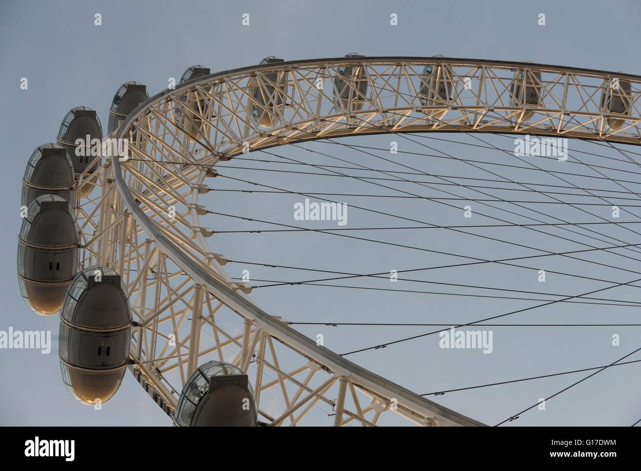 The London Eye with side view of pods Stock Photo - Alamy