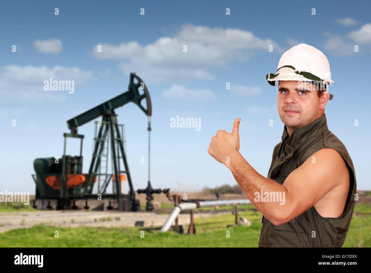 oil worker success Stock Photo - Alamy