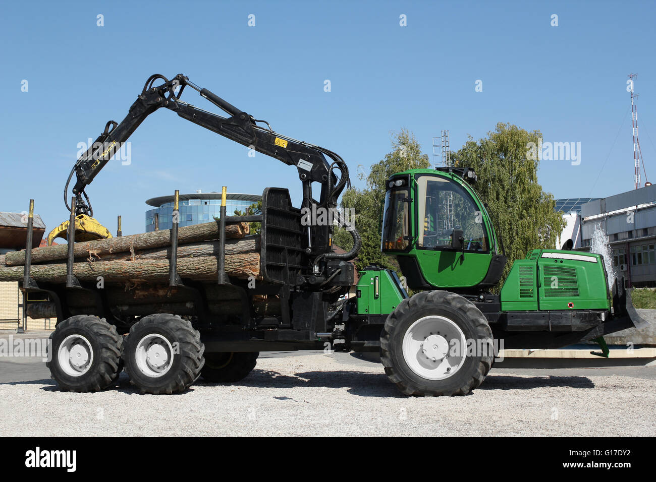 truck with log lumber industry Stock Photo - Alamy