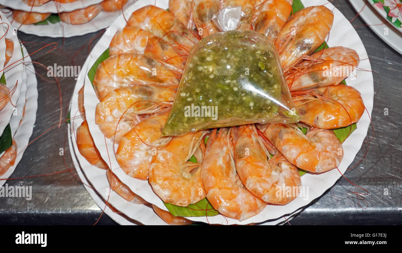 asian street food with local fresh fish Stock Photo - Alamy