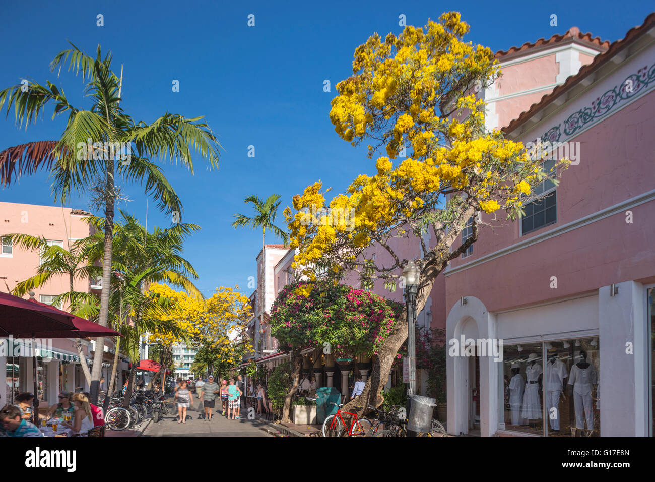 RESTAURANTS ESPANOLA WAY HISTORIC SPANISH VILLAGE MIAMI BEACH FLORIDA ...