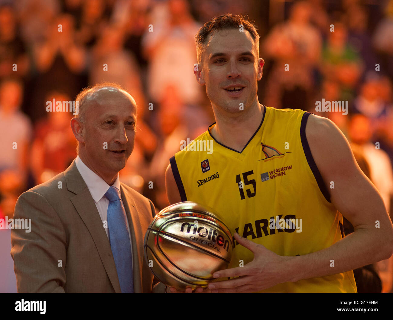 The O2, London UK. 8th May 2016. Molten British Basketball League Play ...