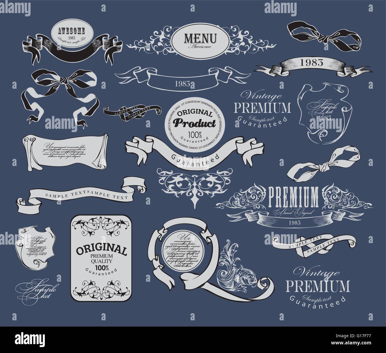 Set of calligraphic elements for design Stock Vector Image & Art - Alamy