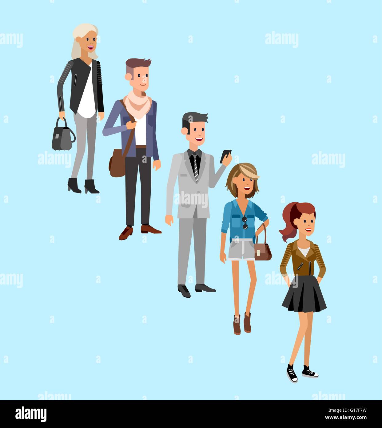 Hr process concept character Stock Vector Images - Alamy