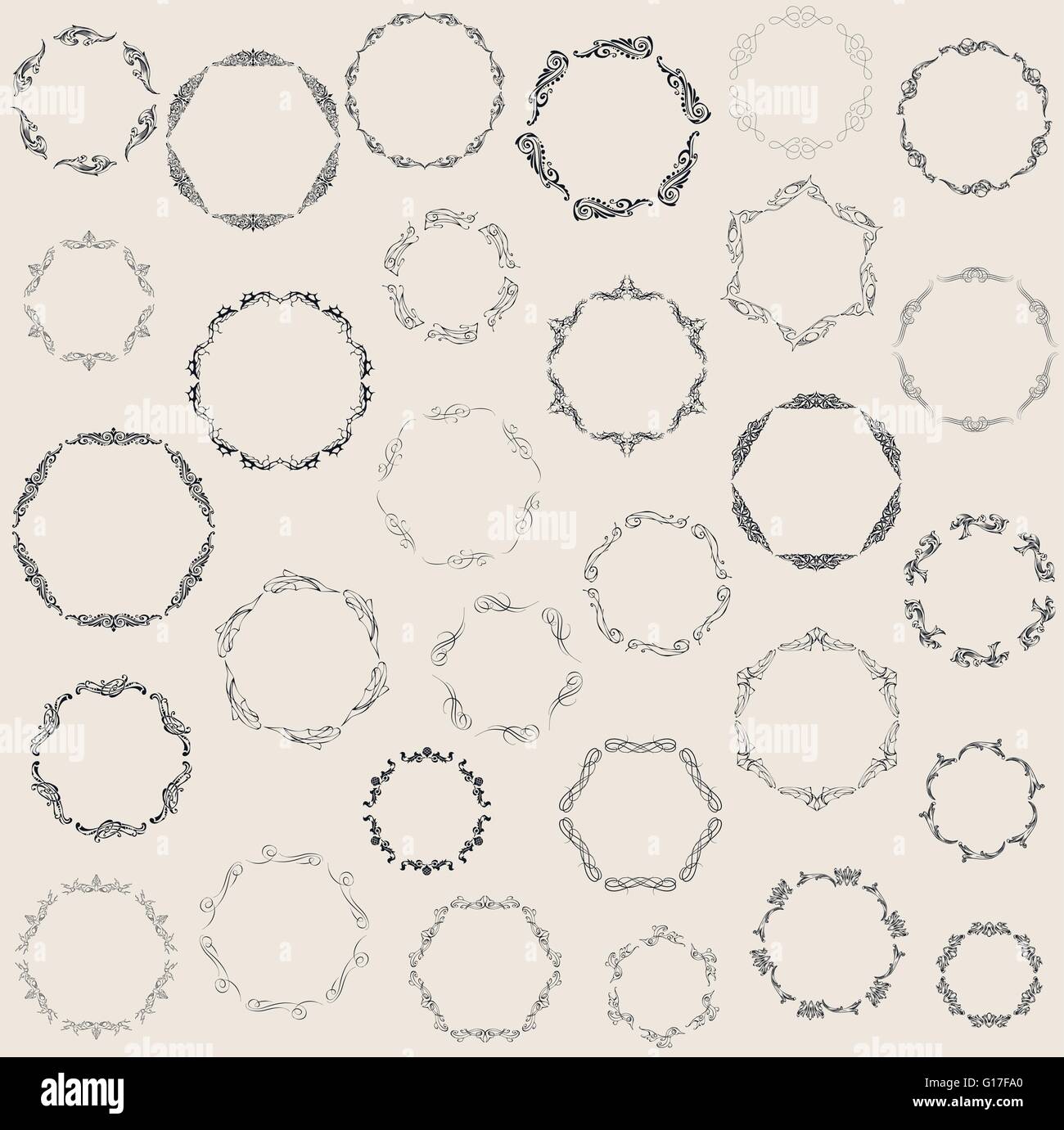 Set of elegant monogram design. Vector illustration Stock Vector Image ...