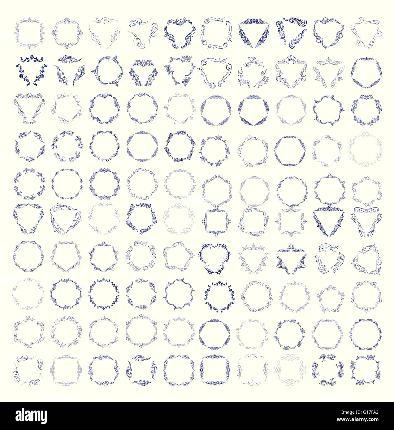 Set of elegant monogram design. Vector illustration Stock Vector Image ...