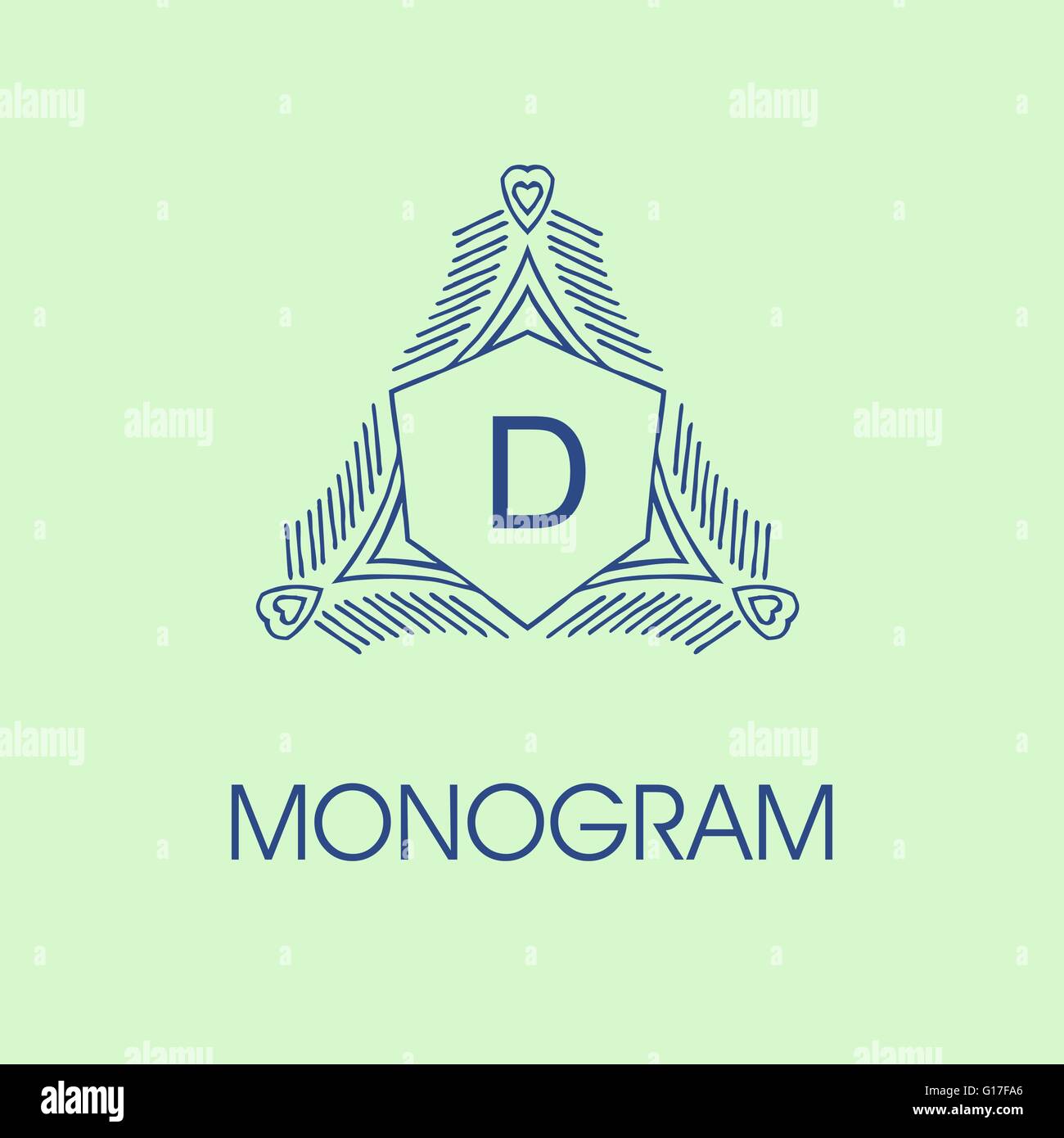 Set of elegant monogram design. Vector illustration Stock Vector Image ...