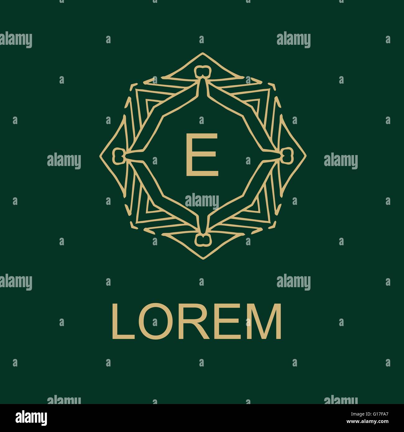 Set of elegant monogram design. Vector illustration Stock Vector Image ...