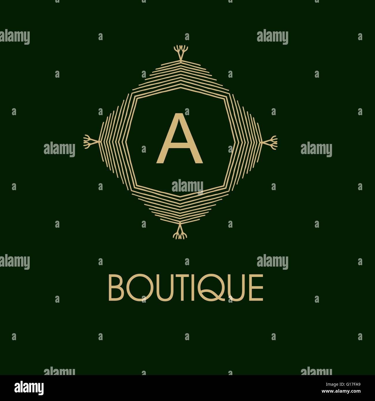 Set of elegant monogram design. Vector illustration Stock Vector Image ...