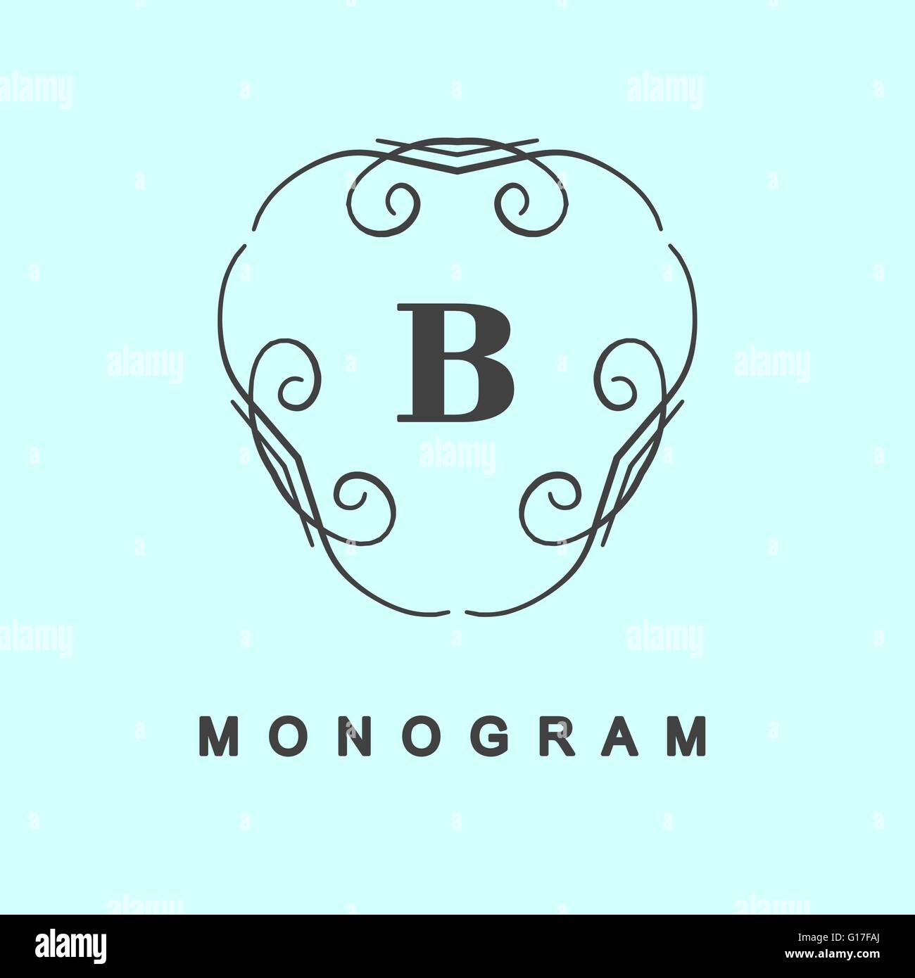 Set of monogram logo template Stock Vector Image & Art - Alamy