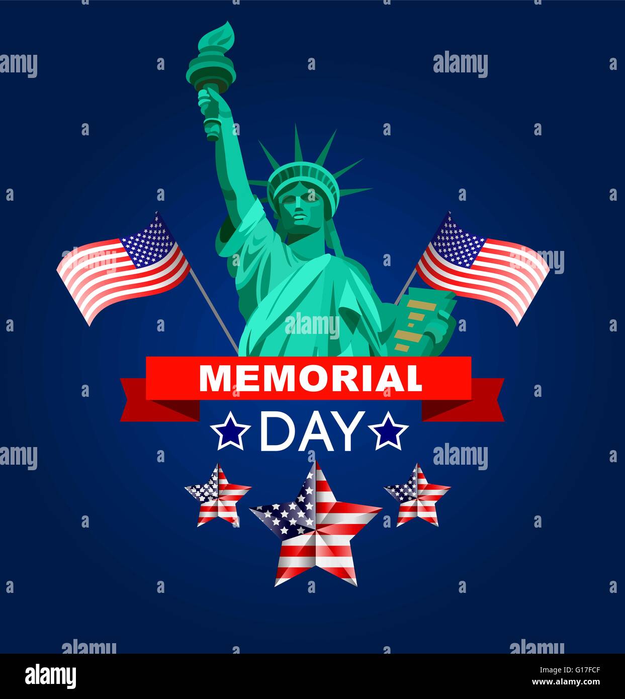 Illustration Patriotic United States of America, USA, vector ...