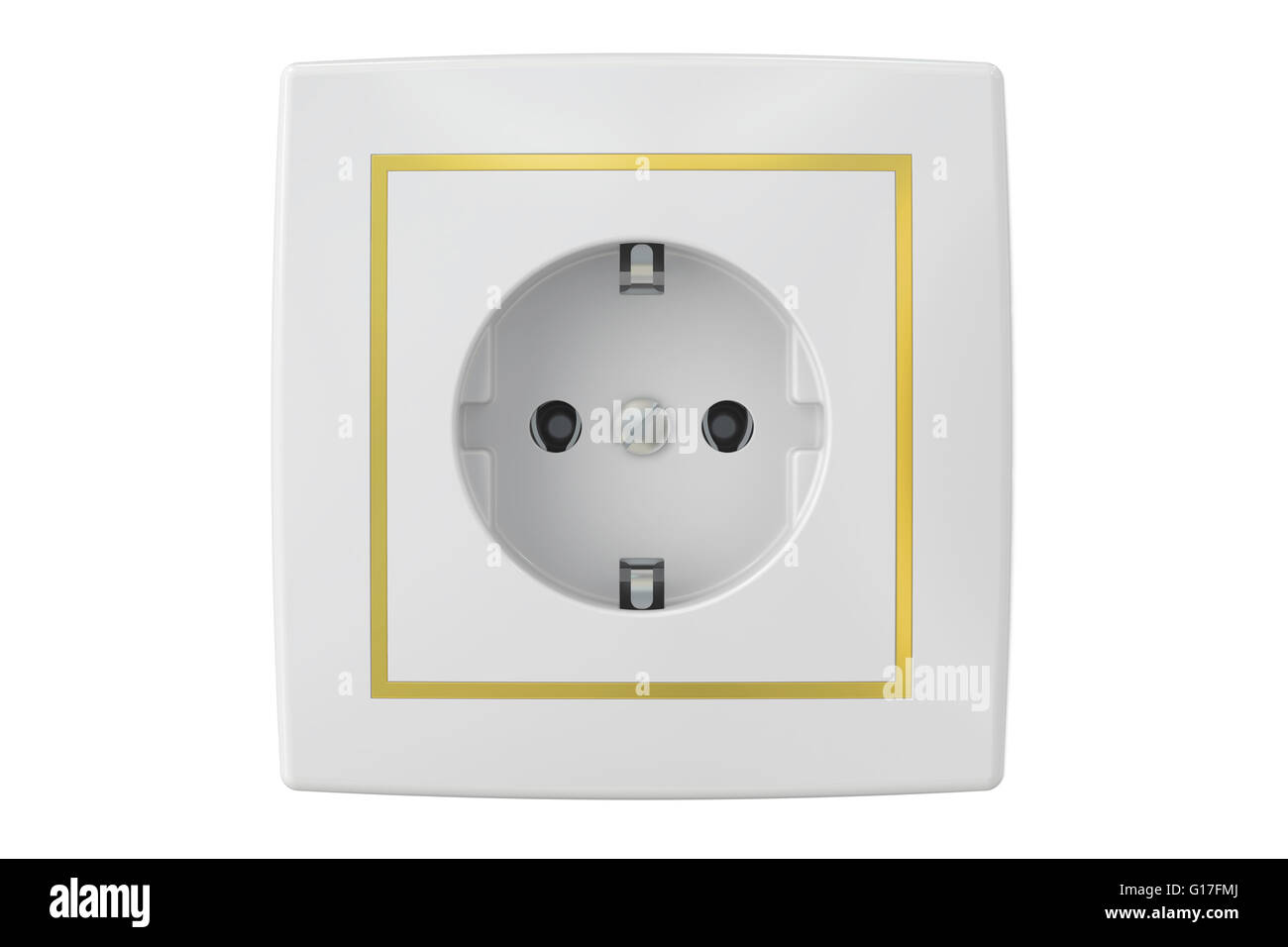 electric socket, 3D rendering isolated on white background Stock Photo ...