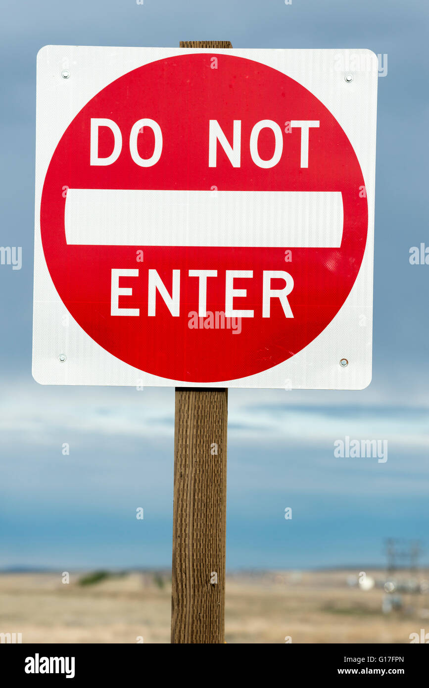 Do Not Enter sign by a highway in Idaho Stock Photo - Alamy