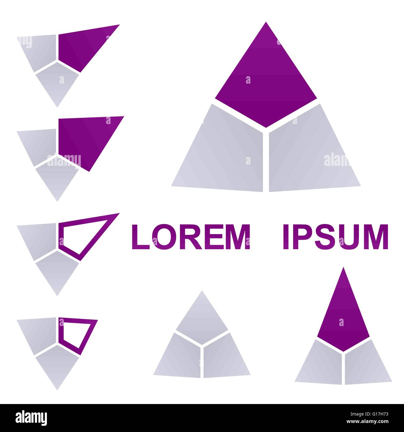 Triangular logo Cut Out Stock Images & Pictures - Alamy