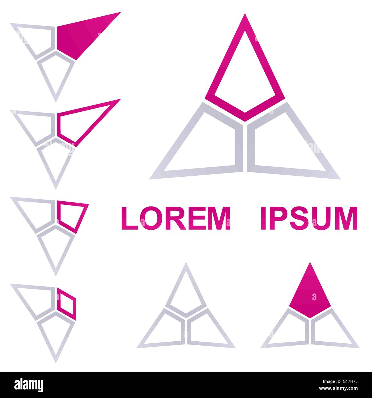 Triangle logo design set Stock Vector Image & Art - Alamy