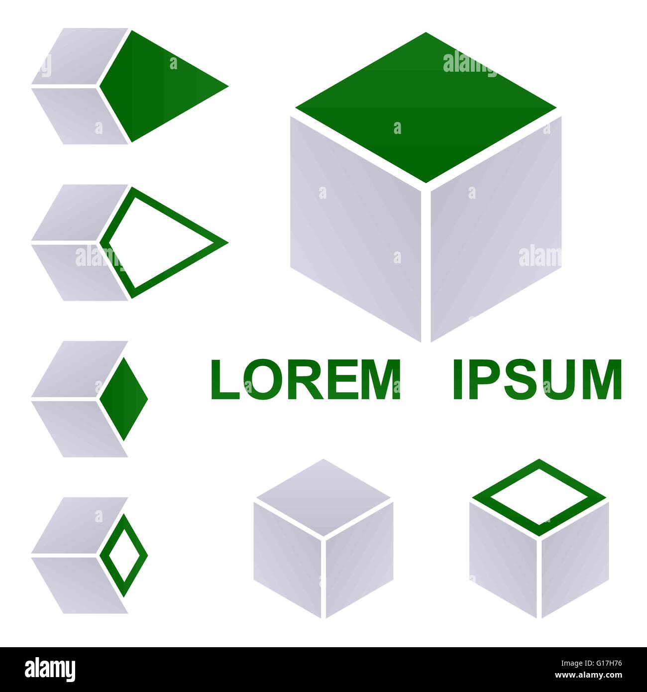 Cube logo vector design set Stock Vector Image & Art - Alamy