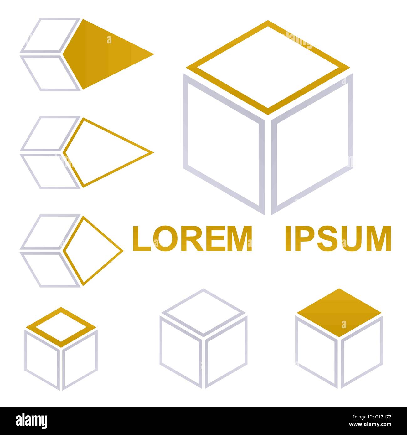 Cube logo vector set Stock Vector Image & Art - Alamy