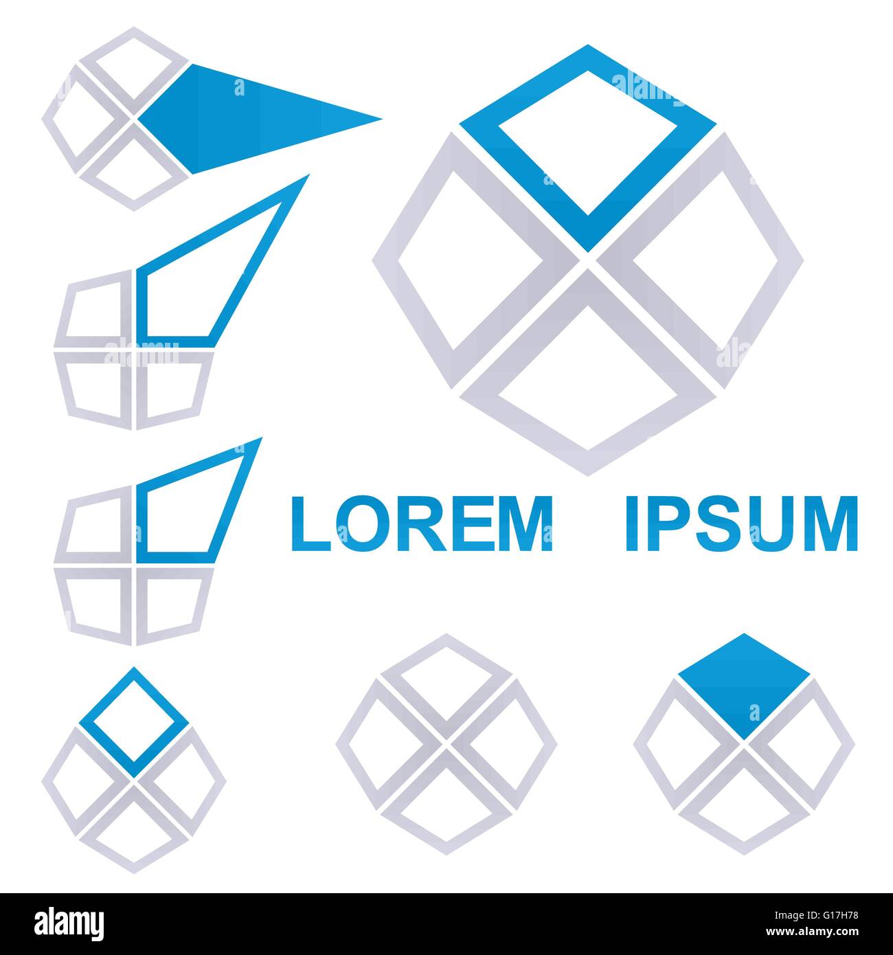 Rectangle logo vector set Stock Vector Image & Art - Alamy