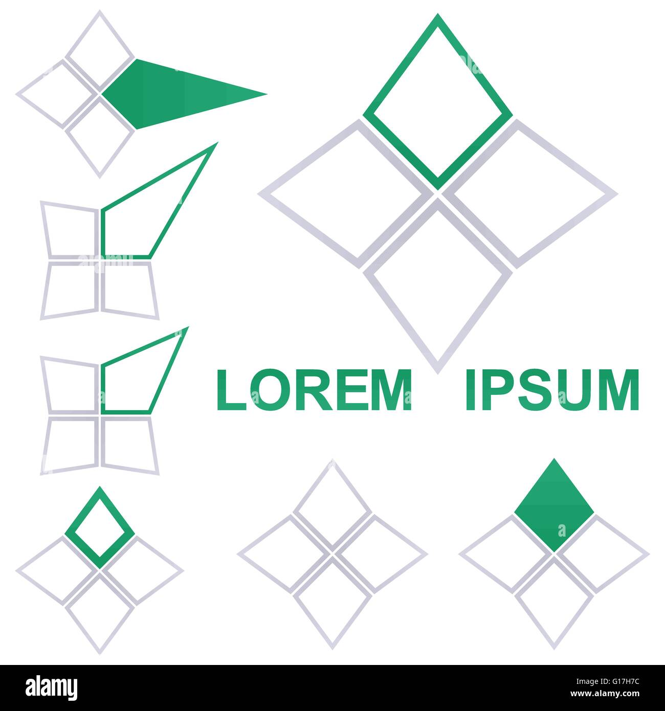 Rectangle logo design set Stock Vector Image & Art - Alamy