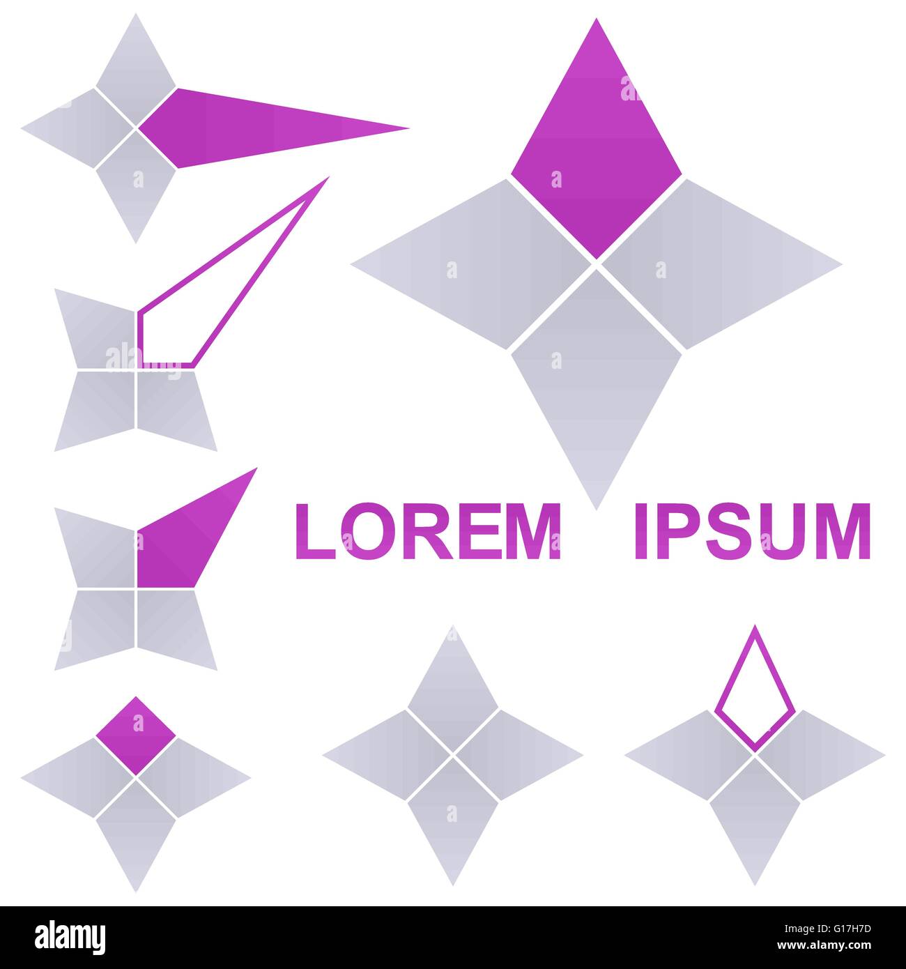 Rectangle logo vector set Stock Vector Image & Art - Alamy