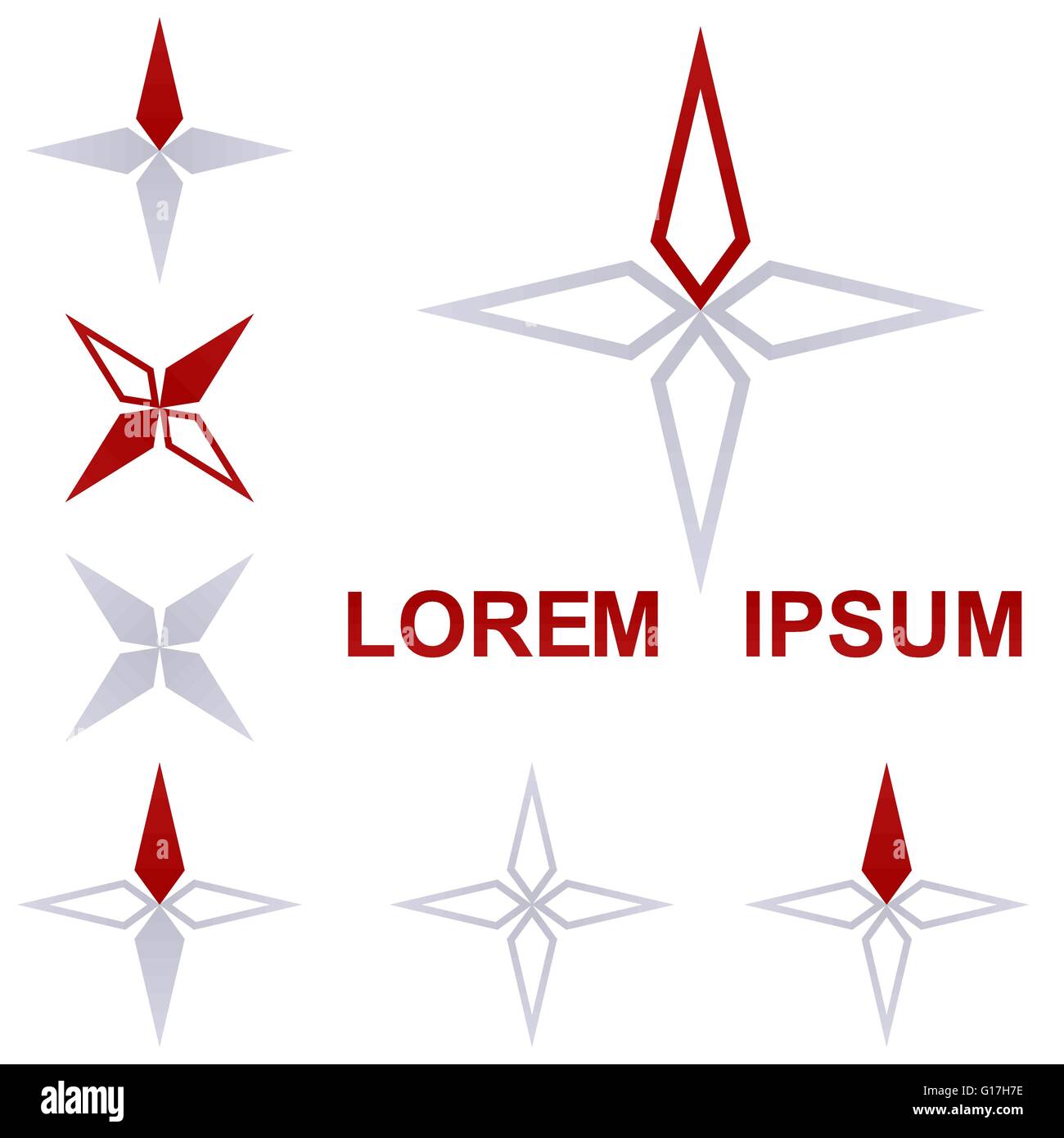 Compass Logo Design Set Stock Vector Image And Art Alamy