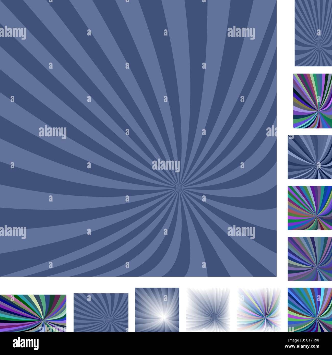 Retro grey ray burst background set Stock Vector Image & Art - Alamy