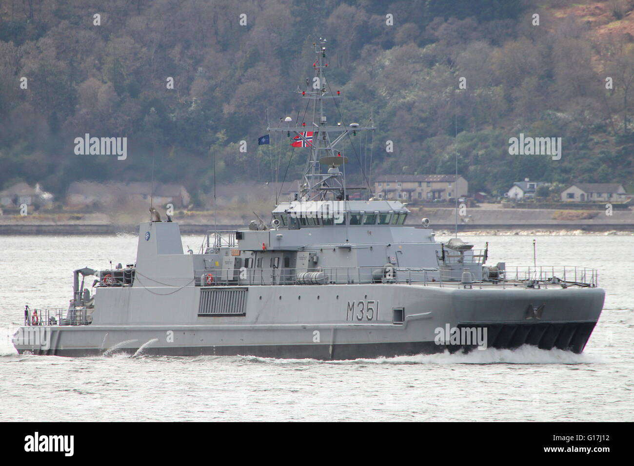 KNM Otra (M351), an Alta-class minesweeper of the Royal Norwegian Navy ...
