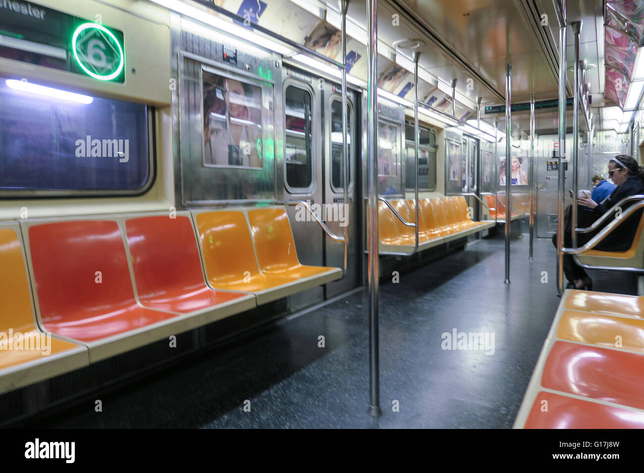 Empty Subway Car, NYC, USA Stock Photo - Alamy
