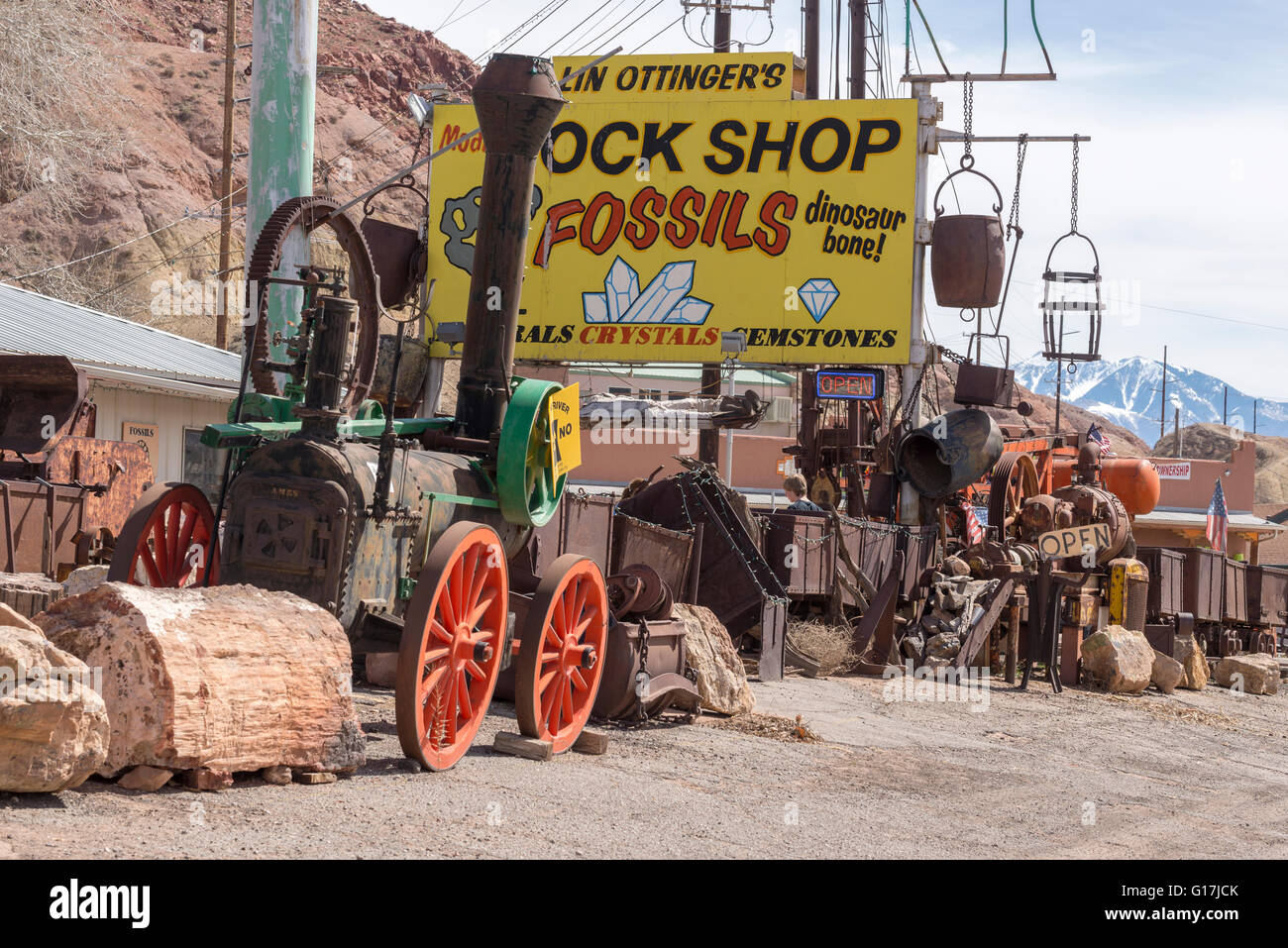 Lin Ottinger's Rock Shop in Moab, Utah Stock Photo - Alamy