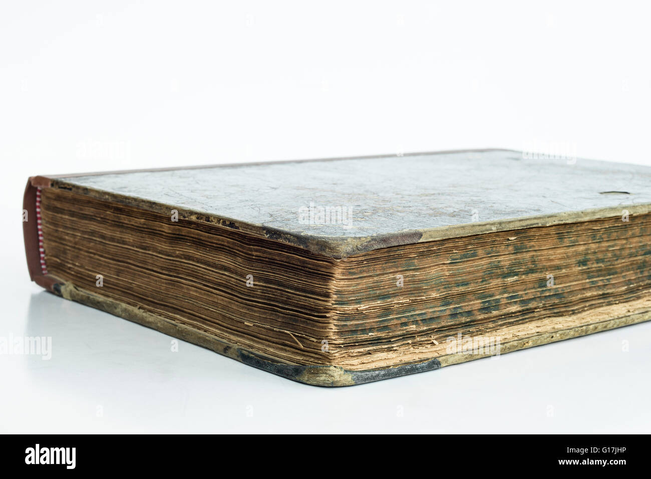 Detail of old ancient book with isolated white background Stock Photo ...