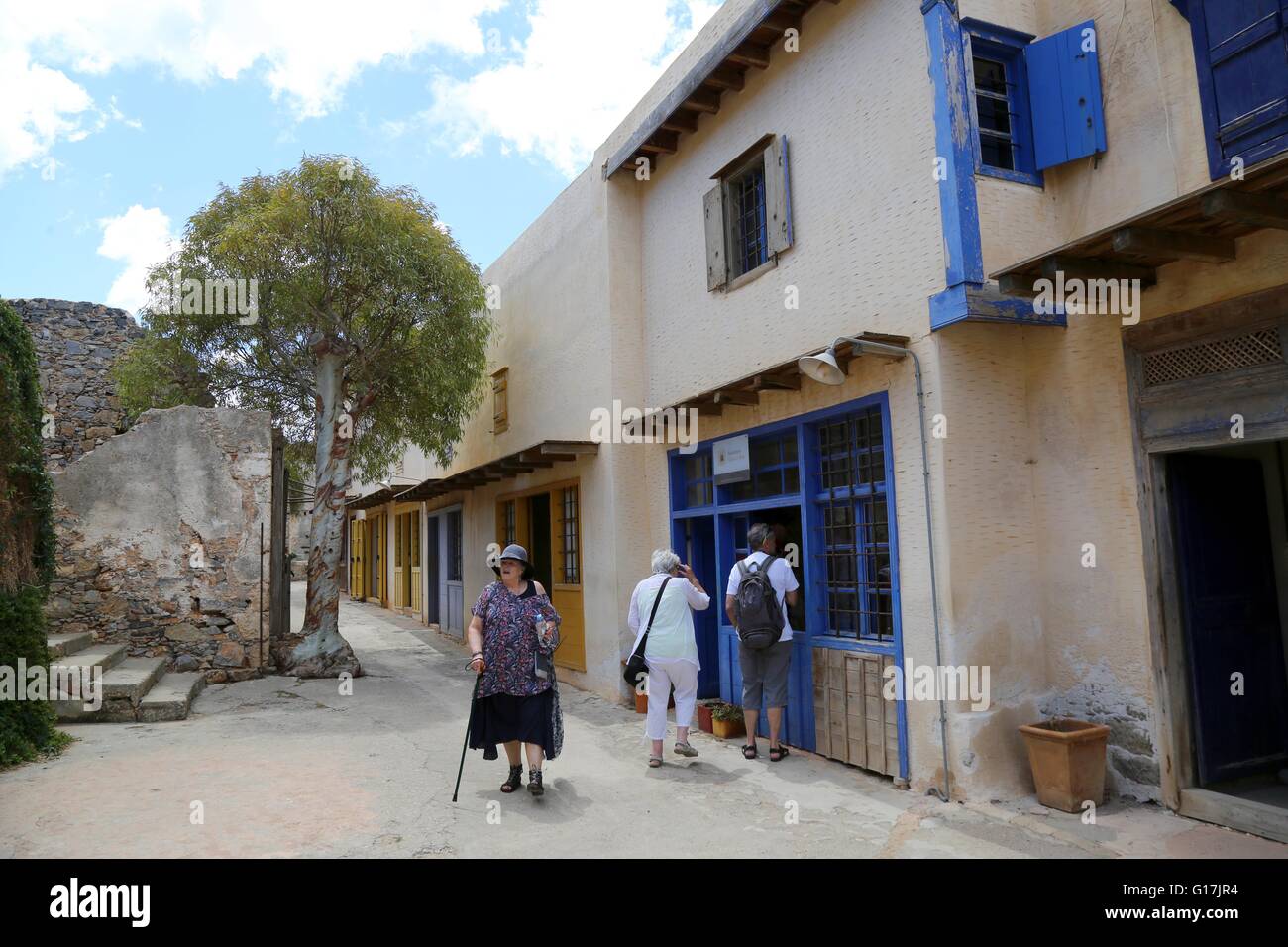 Spinalonga Island and Castle, former leper colony, in Mirabello Bay ...