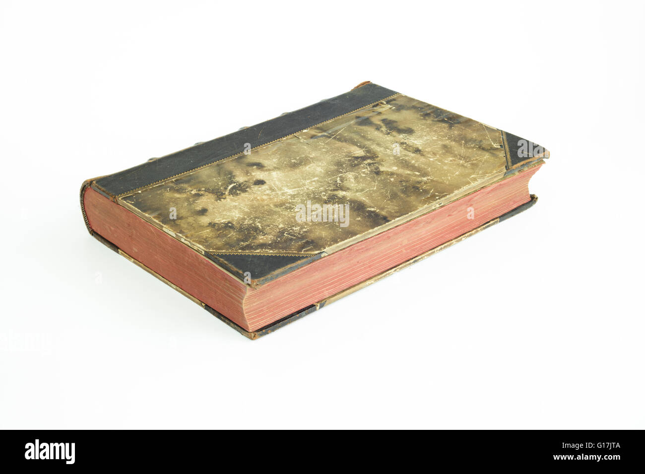 Old ancient book with isolated white background Stock Photo - Alamy
