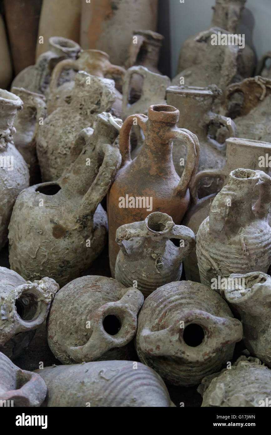 Group of ancient amphoras Stock Photo - Alamy