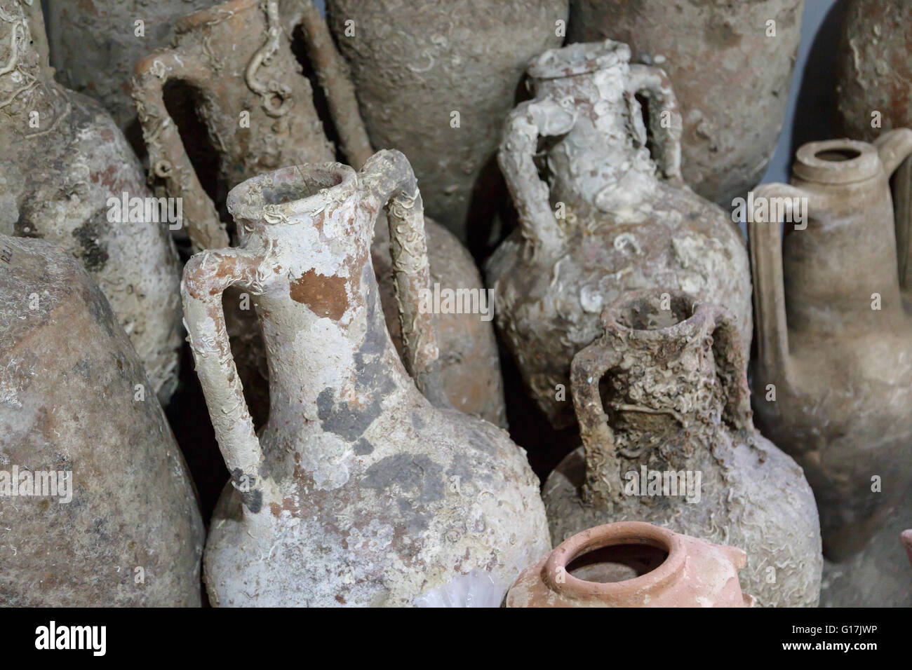 Group of ancient amphoras Stock Photo - Alamy