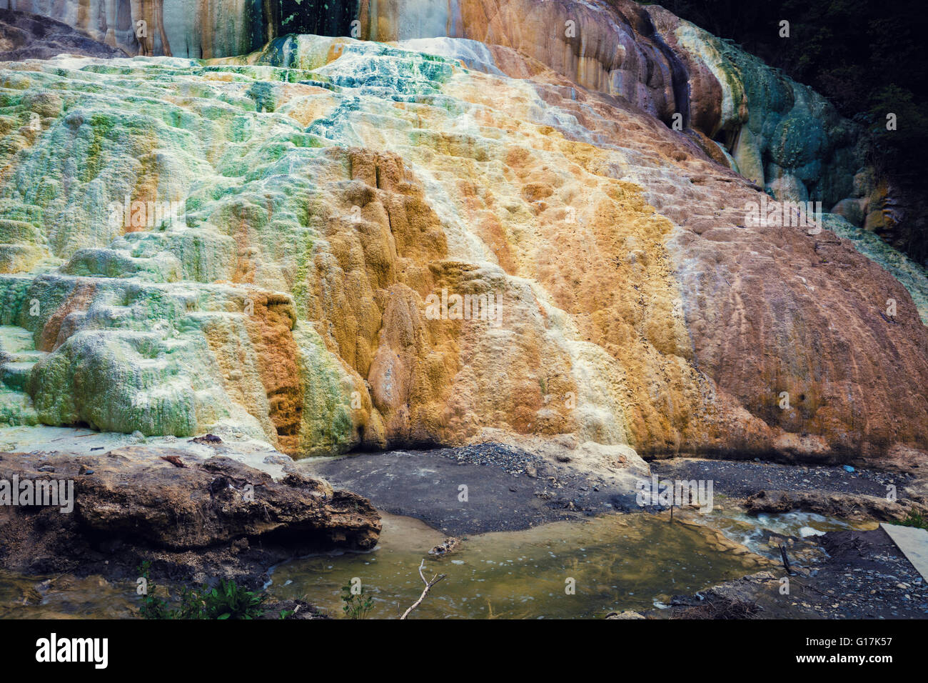 Thermal springs San Filippo, Tuskany, Italy Stock Photo - Alamy