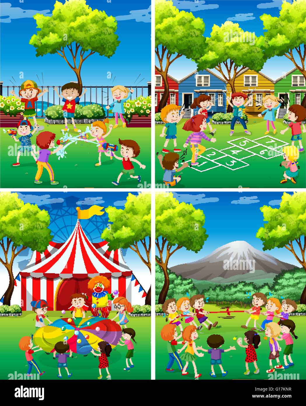 Students outdoor activities Stock Vector Images - Alamy