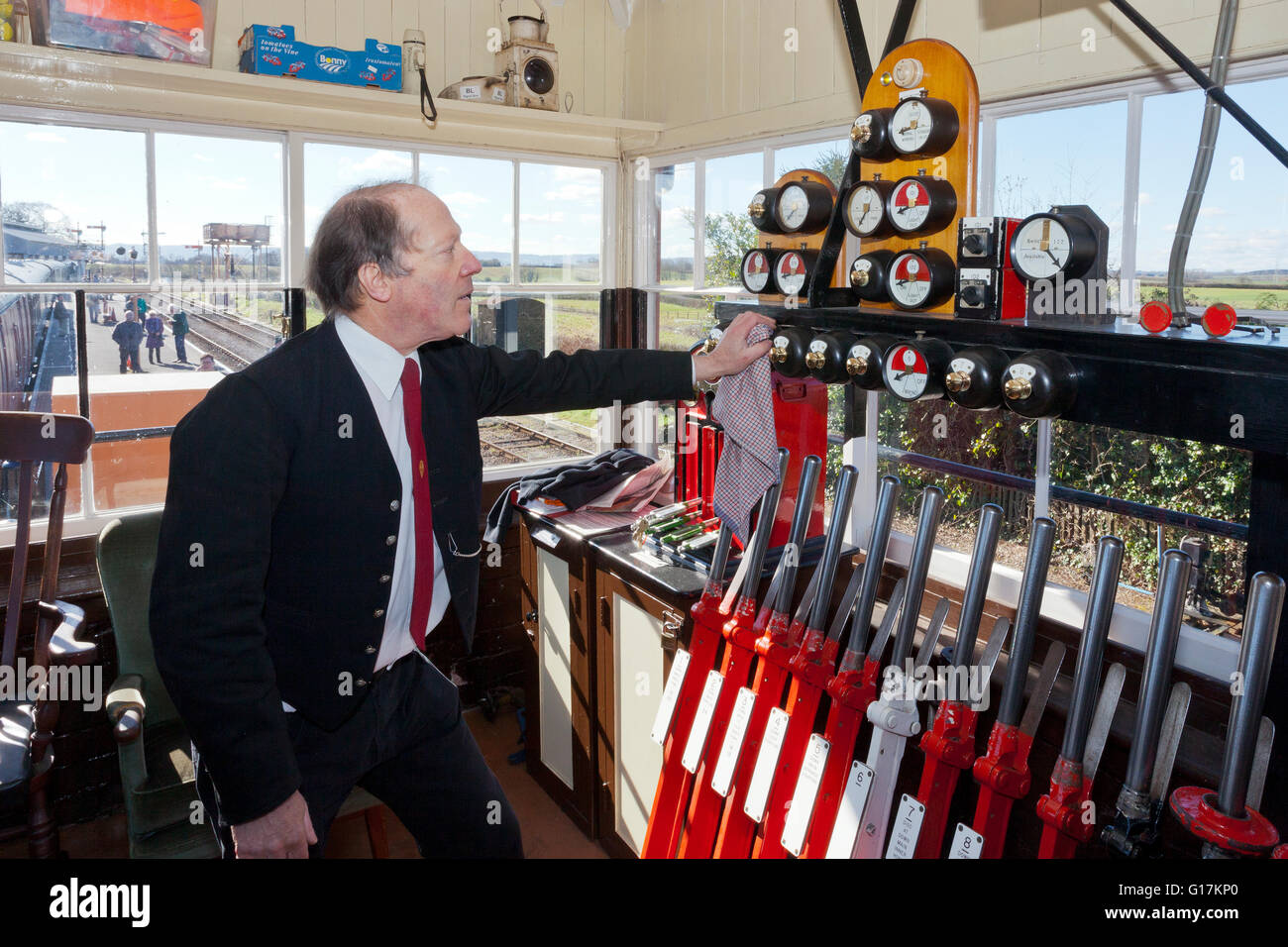 Mike Bussel, the signalman at Bishops Lydeard signalbox on the West ... Mike Bussel, the signalman at Bishops Lydeard signalbox on the West ...