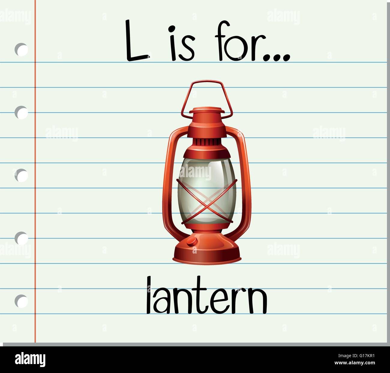 Flashcard letter L is for lantern illustration Stock Vector Image & Art ...