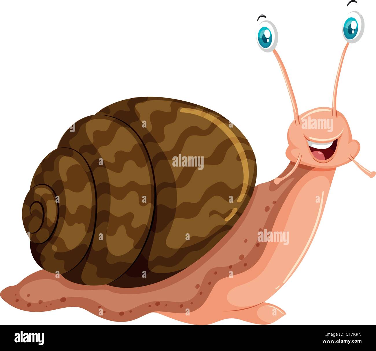 Snail with happy face illustration Stock Vector Image & Art - Alamy