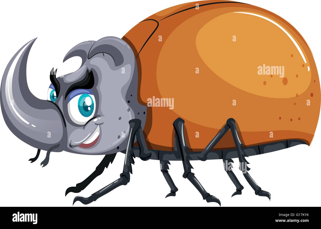 Beetle bug on white background illustration Stock Vector Image & Art ...