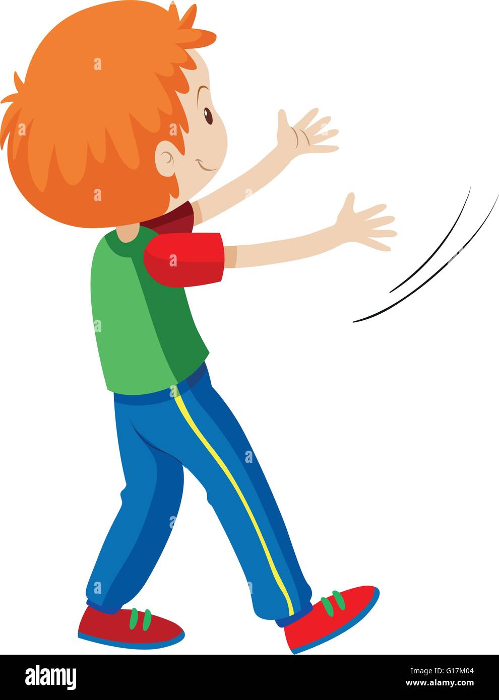 Back of boy with red hair illustration Stock Vector Image & Art - Alamy