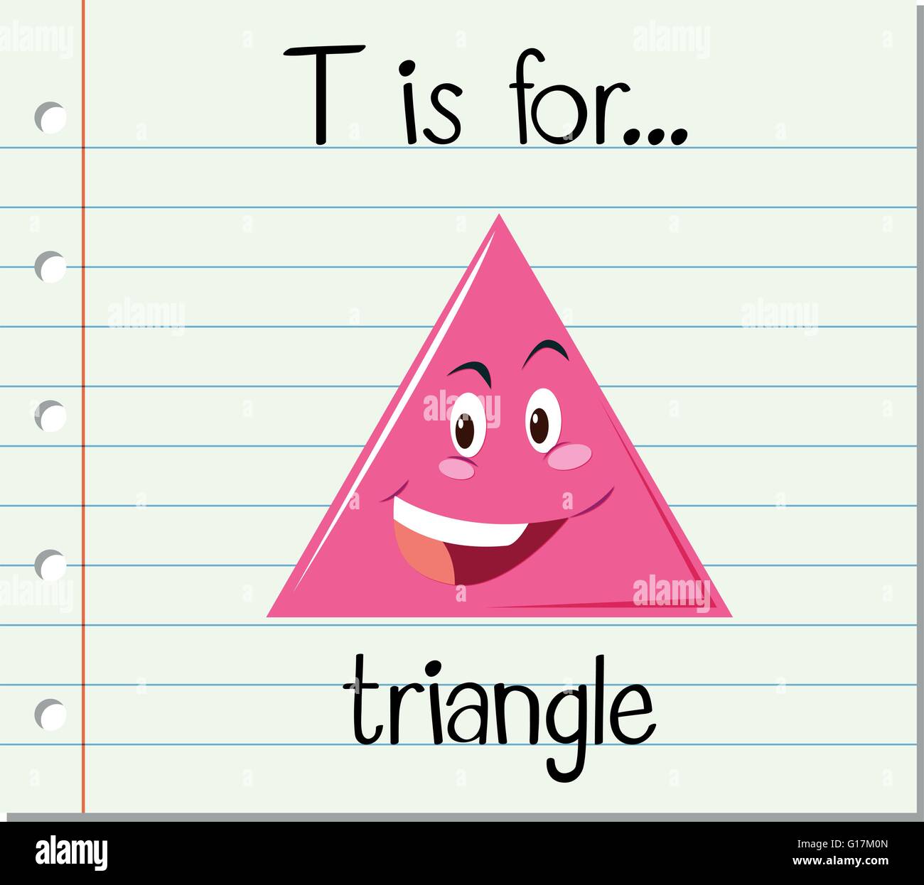 Flashcard letter T is for triangle illustration Stock Vector Image ...