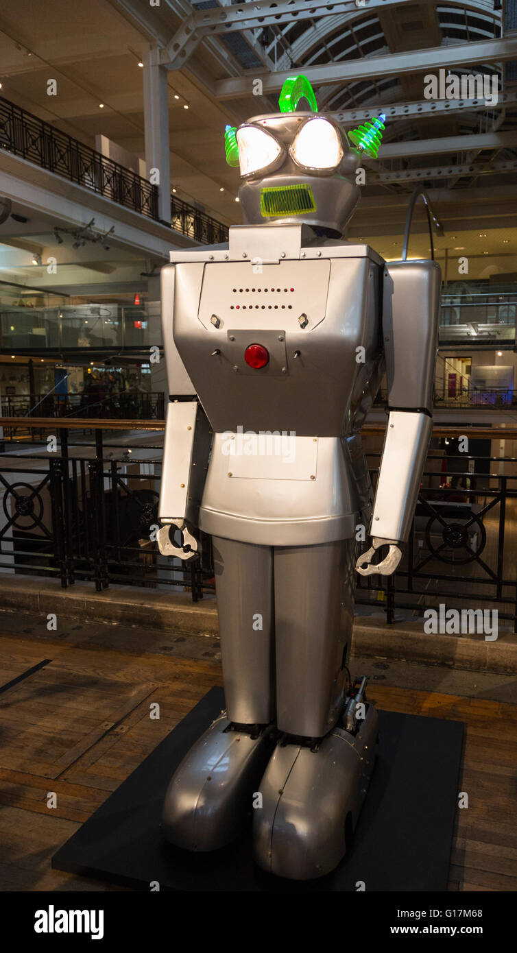 London, UK. 10 May 2016. Pictured: Cygan, a humanoid robot built by Dr ...