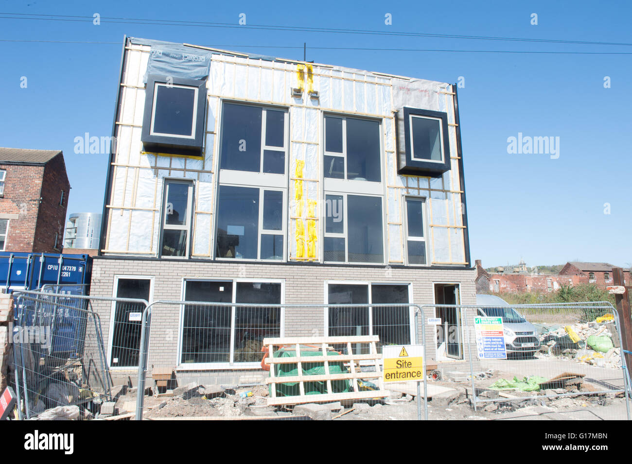 A new office block being constructed in Sheffield, South Yorkshire ...