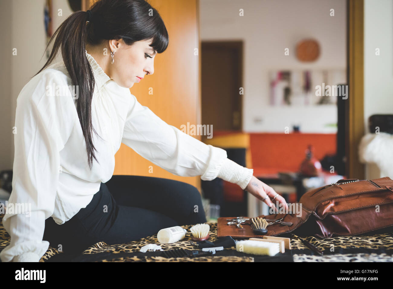Woman sorting house hi-res stock photography and images - Alamy
